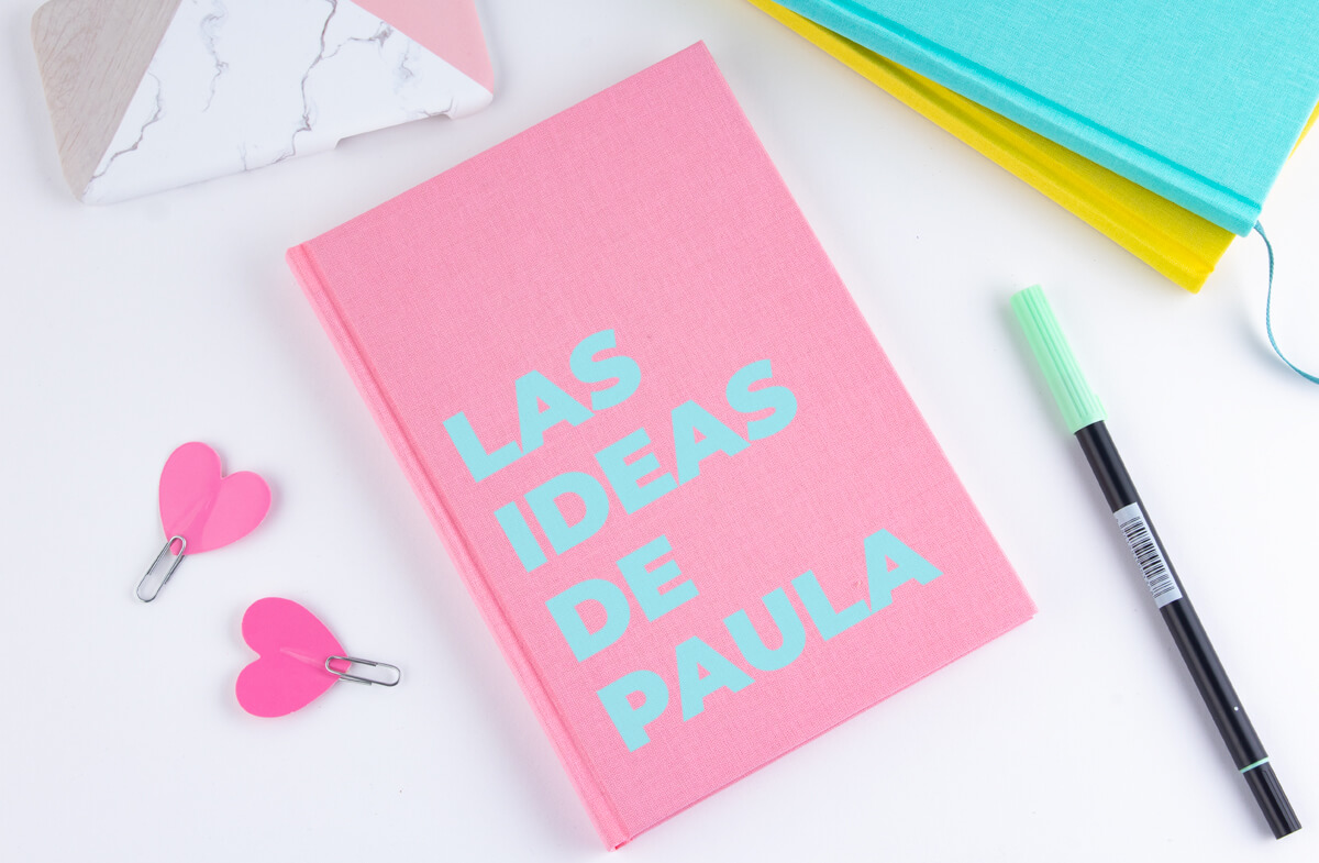 Libreta de notas A5, personalizable, cubierta de lino | Regalador.com