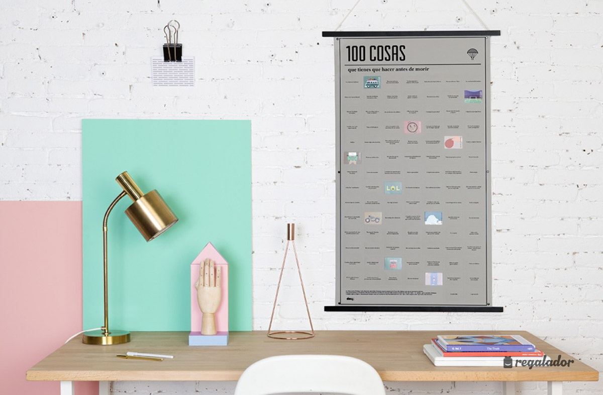 Póster con 100 cosas que hacer antes de morir | Regalador.com