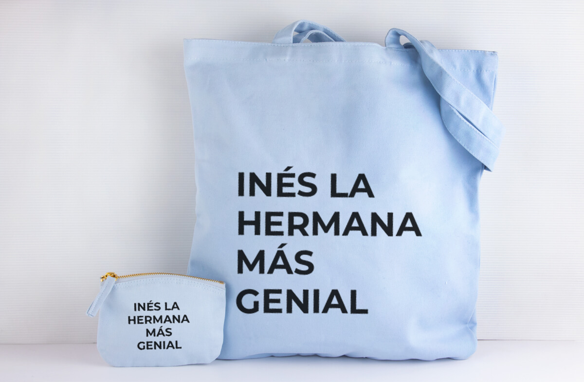 Bolso y monedero con texto personalizado | Regalador.com