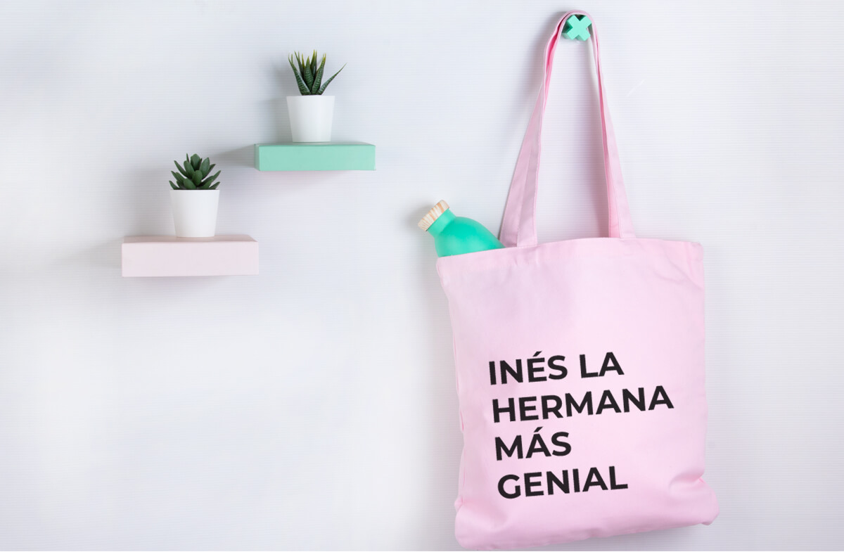Bolso y monedero con texto personalizado | Regalador.com